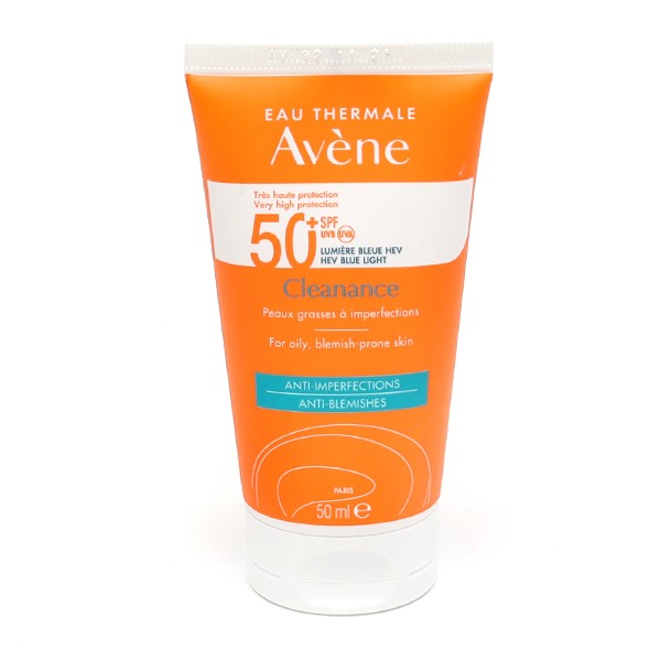 Avene Cleanance émulsion solaire SPF 50+ Peaux grasses - Pharmacie