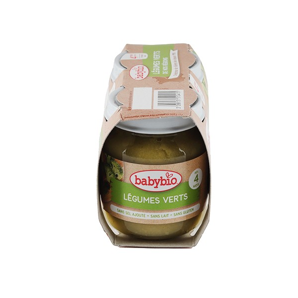 Babybio Petits Pots bébé Légumes verts bio - Repas enfant - Dès 4 mois