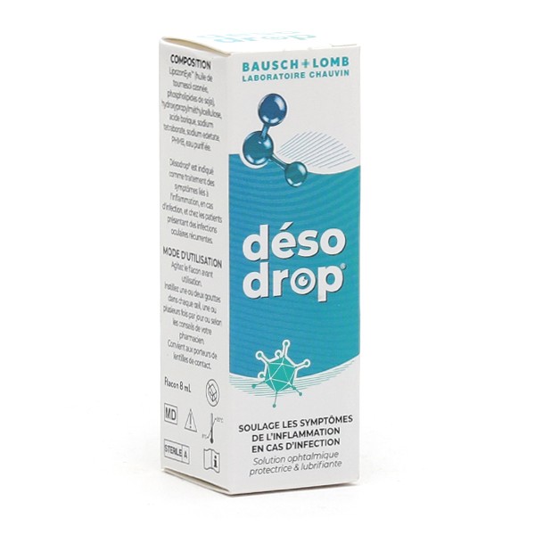 Désodrop solution ophtalmique lubrifiante et protectrice - Collyre