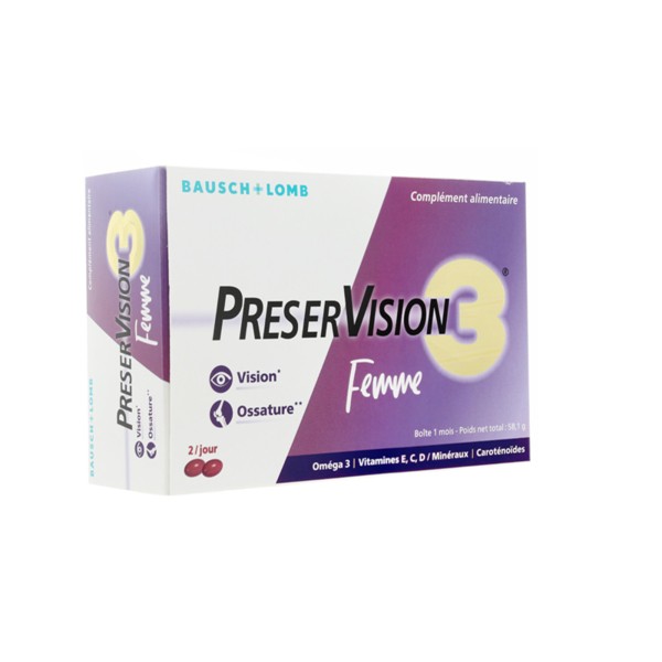 PreserVision 3 Femme - Complément alimentaire pour les yeux et les os
