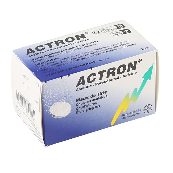 Actron comprimés effervescents - Médicament Douleurs et fièvre