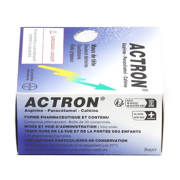 Actron comprimés effervescents - Médicament Douleurs et fièvre