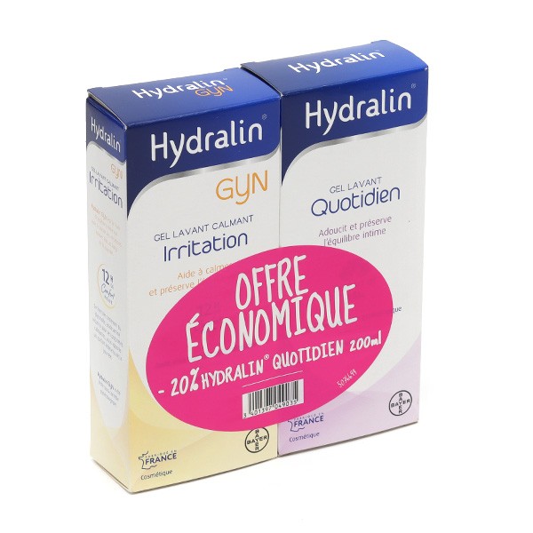 Hydralin quotidien et gyn : duo pour la toilette intime - Apaisant