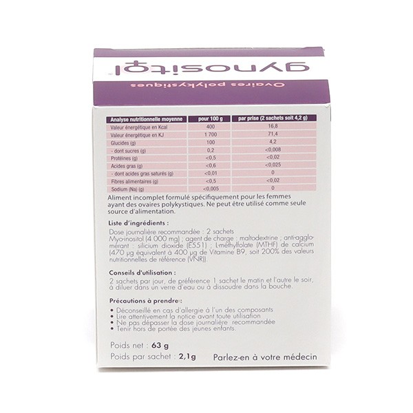 Gynositol sachets - Syndrome ovaires polykystiques - B9, myo-inostol