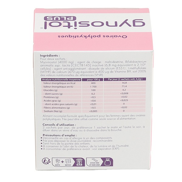 Gynositol Plus postbiotique sachets - Ovaires polykystiques - SOPK