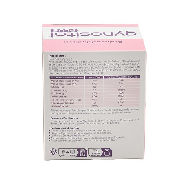 Gynositol Plus postbiotique sachets - Ovaires polykystiques - SOPK