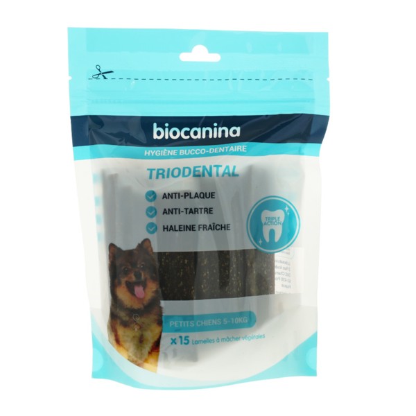 Biocanina Triodental chiens - Hygiène dentaire - Lamelles à mâcher