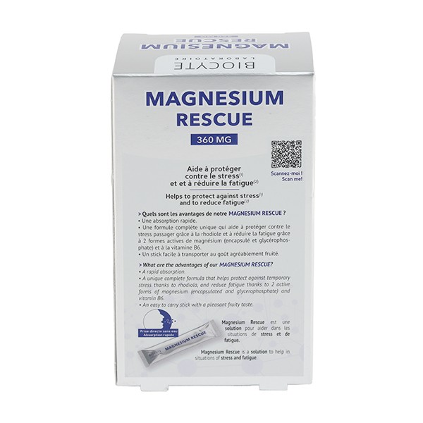 Biocytex Magnésium Rescue sticks - Stress et fatigue - Effet rapide