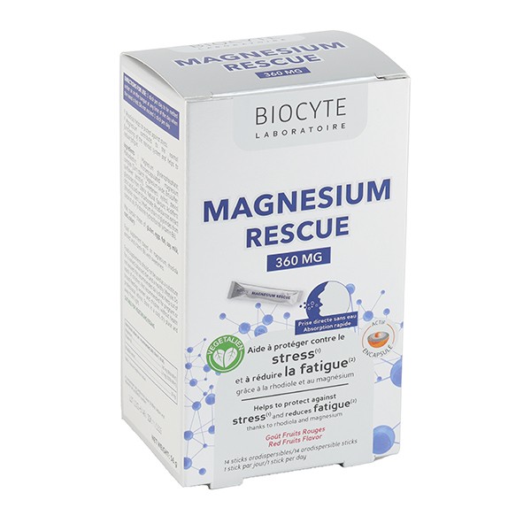 Biocytex Magnésium Rescue sticks - Stress et fatigue - Effet rapide