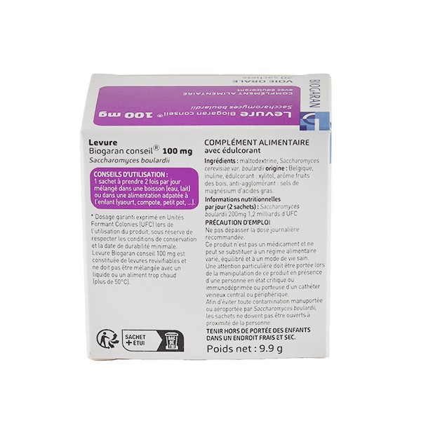 Levure 100mg Enfant Biogaran sachets - S. boulardii - Diarrhée
