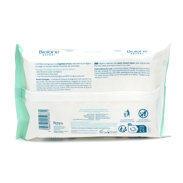 Biolane Expert lingettes à l'eau - Toilette de bébé