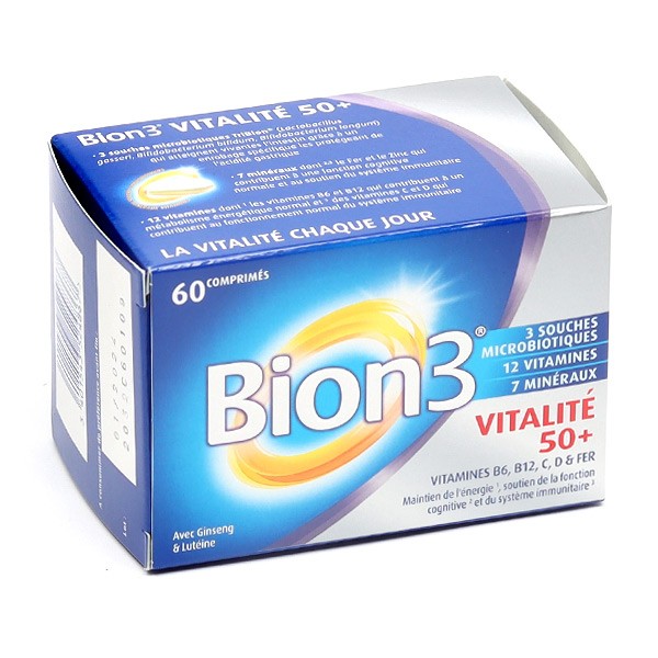 Bion 3 Vitalité 50+ comprimés - Vitamines, minéraux et probiotiques