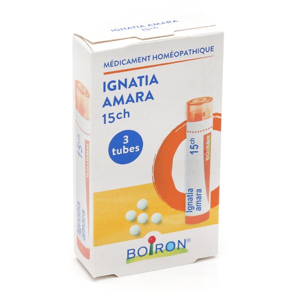 Boiron Ignatia Amara 15 CH pack de 3 tubes de granules - Nervosité
