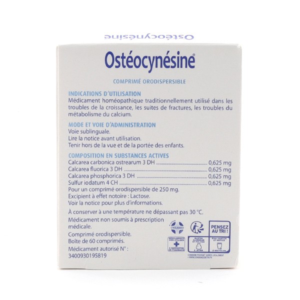 Ostéocynésine 60 comprimés Boiron - Consolidation osseuse
