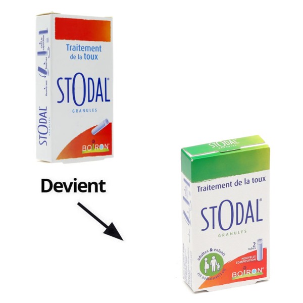 Stodal granules 2 tubes Boiron - Traitement contre la toux - Homéopathie