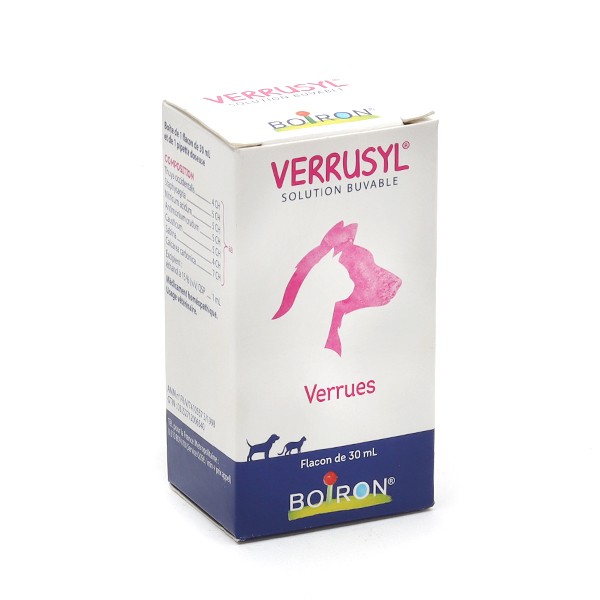 Boiron Verrusyl Solution buvable - Verrue chat et chien - Homéopathie