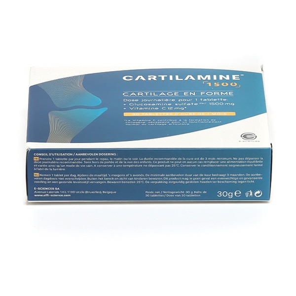 Cartilamine 1500 mg pour cartilage et articulations - Glucosamine