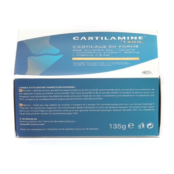 Cartilamine 1500 mg pour cartilage et articulations - Glucosamine