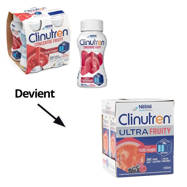 Clinutren Ultra fruity saveur fruits rouges HP/HC - Dénutrition