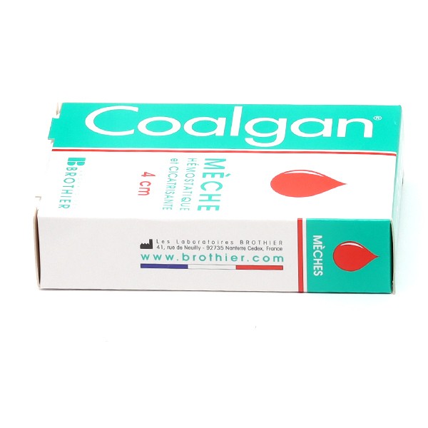 Coalgan : mèche hémostatique | Saignement de nez, cutané, bouche