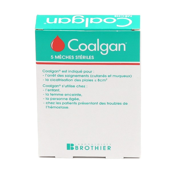 Coalgan : mèche hémostatique | Saignement de nez, cutané, bouche