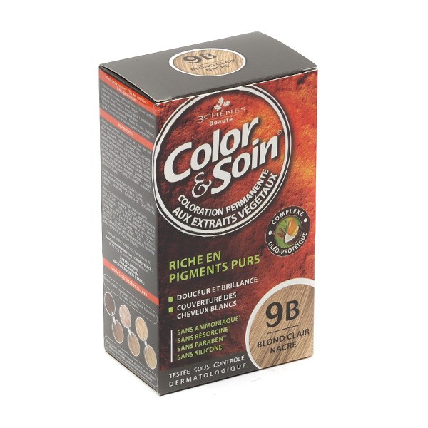 Les 3 Chênes Color & Soin coloration permanente blond clair nacré 9B