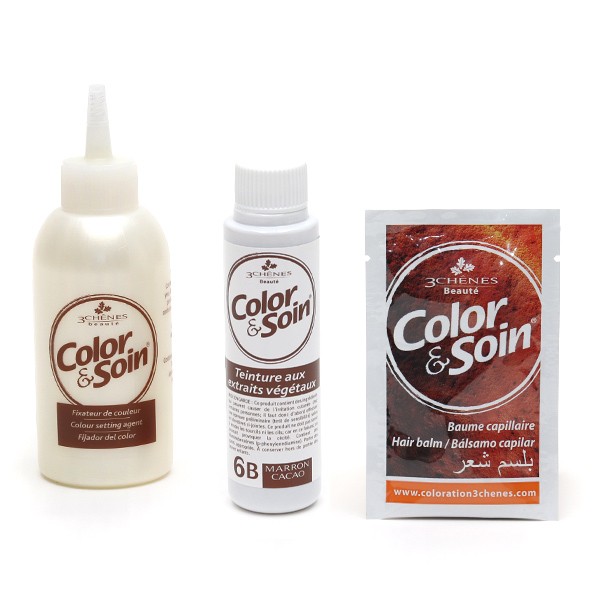 Les 3 Chênes Color et Soin coloration permanente marron cacao n° 6B