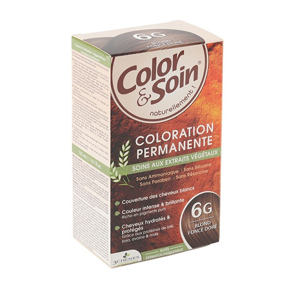 Les 3 chênes Color et Soin repigmentant blond foncé doré 6G - Couleur