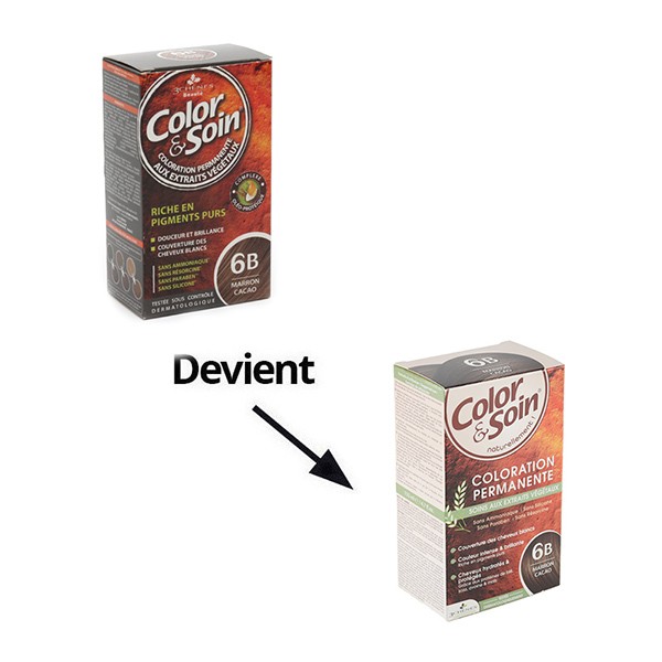 Les 3 Chênes Color et Soin coloration permanente marron cacao n° 6B