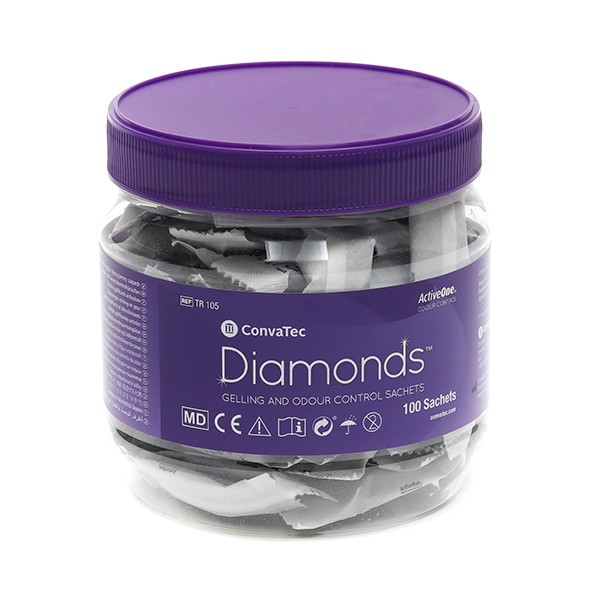Convatec Diamonds sachets gélifiants anti odeurs - Iléostomie