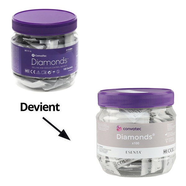 Convatec Diamonds sachets gélifiants anti odeurs - Iléostomie