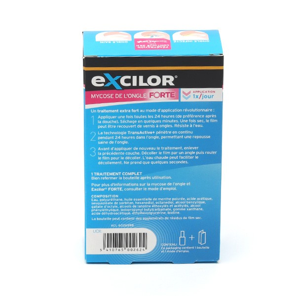 Excilor Forte vernis - Traitement mycose de l'ongle - Antifongique