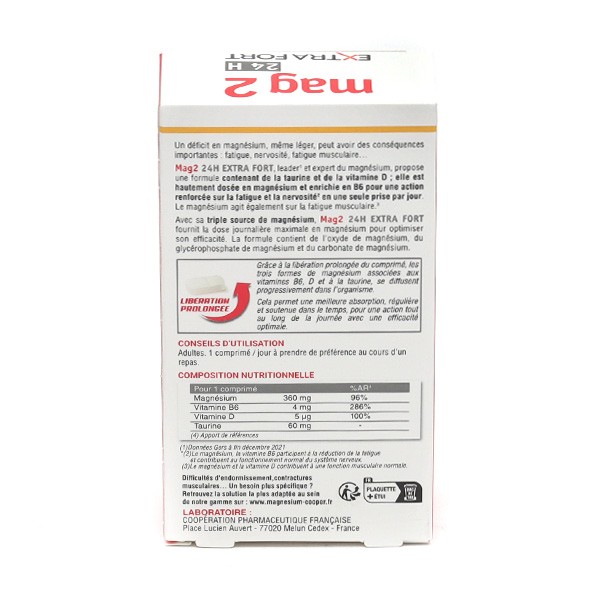 Mag 2 24h Extra Fort 45 comprimés - Complément au magnésium