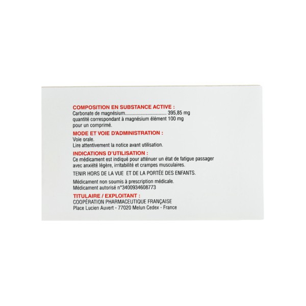 Mag 2 100 mg comprimés , boite de 60 - Carence en magnésium
