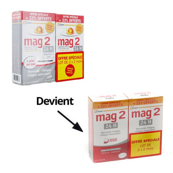 MAG 2 24h : Magnésium marin et vitamines B6 et B12 - Fatigue et nervosité