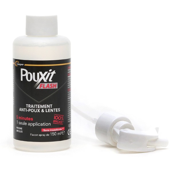 Pouxit Flash spray 150 ml - Traitement Anti poux en 5 minutes