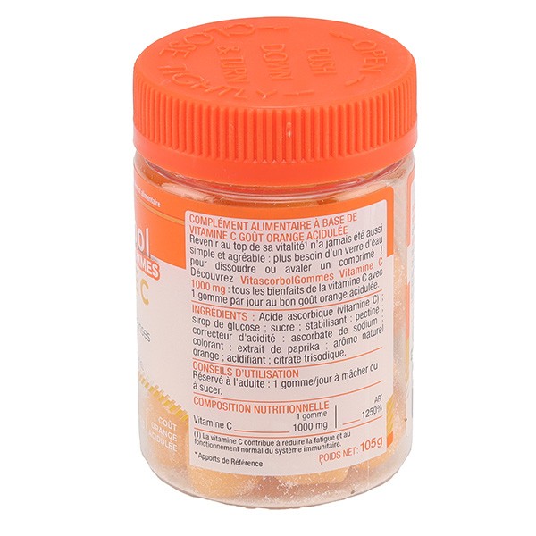 Gummies Vitascorbol Vitamine C 1000 mg - Vitalité et immunité