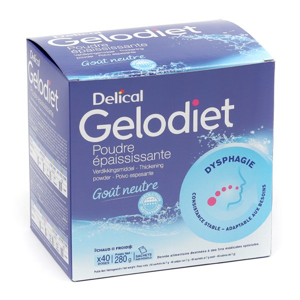 Gelodiet poudre épaississante sans goût - Fausse route - Dysphagie