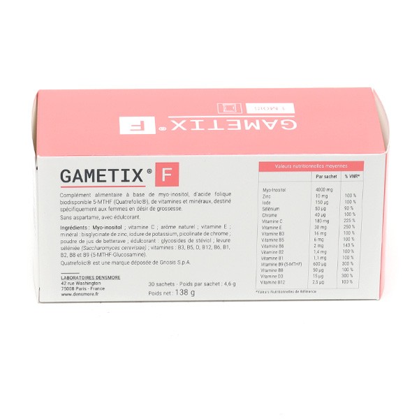 Gametix F sachet - Fertilité femme - Désir de grossesse