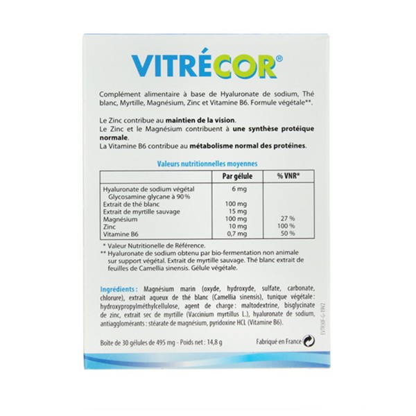 Vitrecor gélules pour les yeux - Trouble de la vision - DMLA