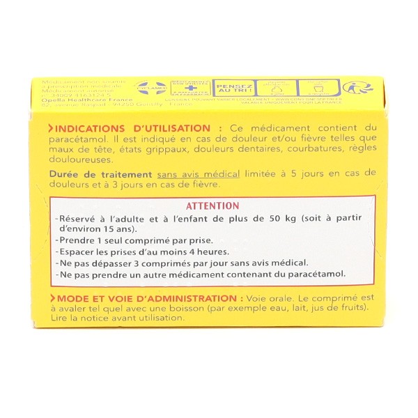 Doliprane Tabs 1000 mg comprimé - Paracétamol - Douleur et fièvre