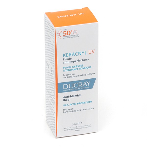 Ducray Keracnyl UV fluide anti-imperfections SPF50+ - Fini mat