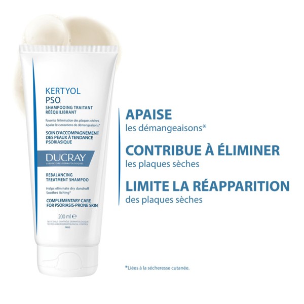 Ducray Kertyol P.S.O shampooing traitant - Psoriasis, démangeaisons