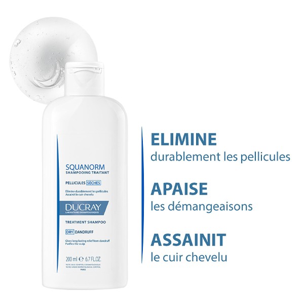 Ducray Squanorm Shampooing traitant Pellicule Sèche - Antipelliculaire