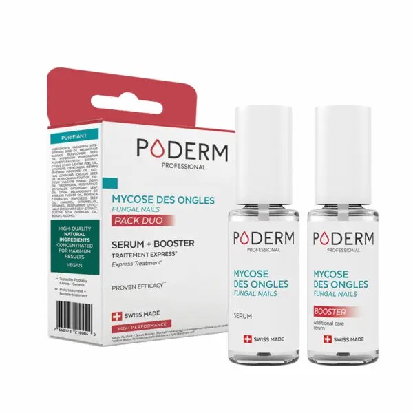 Poderm Mycose des ongles pack duo sérum + booster - Traitement express