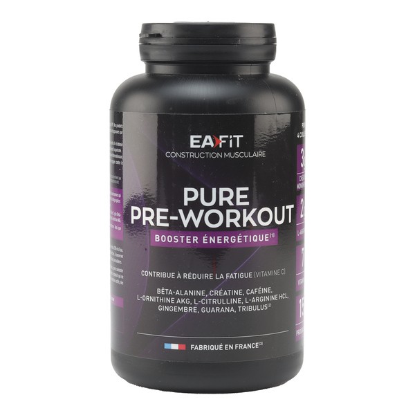 Eafit Pure Pre Workout poudre - Booster énergétique - Créatine