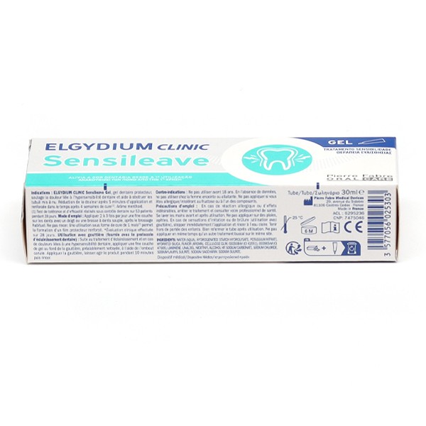 Elgydium Clinic sensileave gel mentholé - Sensibilité dentaire