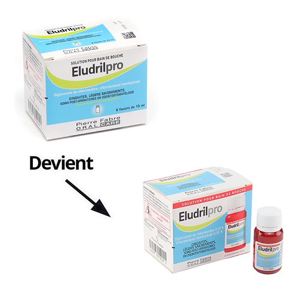 Eludril Pro bain de bouche antiseptique - Gingivite, abcès, extraction