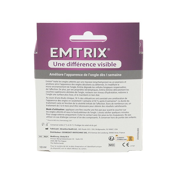 Emtrix Stylo Traitement des mycoses des ongles Urée - Onychomycose