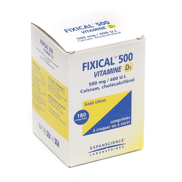 Fixical 500 Vitamine D3 comprimés - Carence en calcium - Ostéoporose